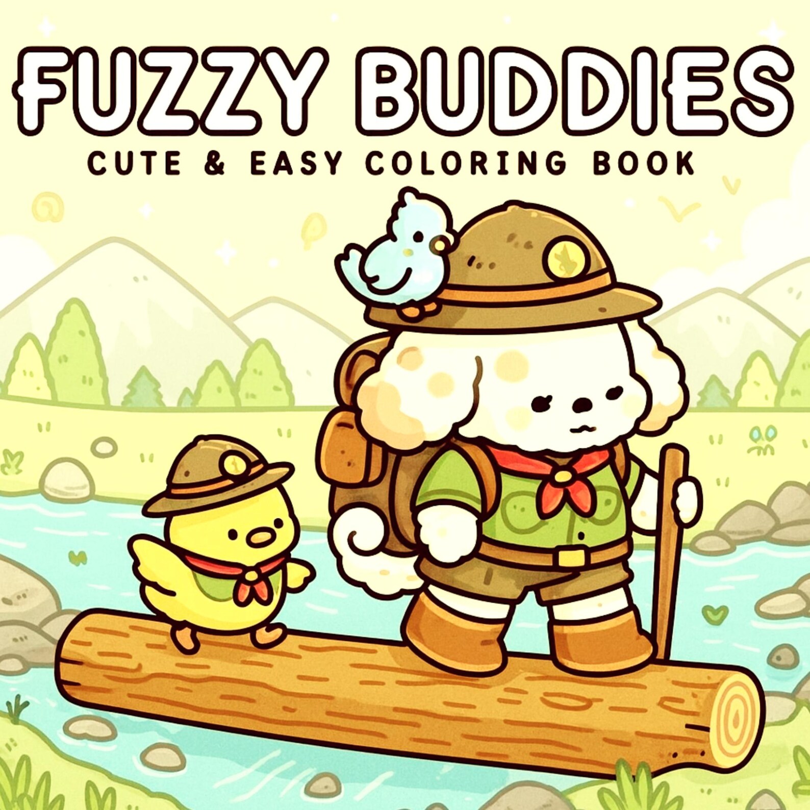 Libro para colorear de Fuzzy Buddies: Animales, fácil y atrevido (PDF ...