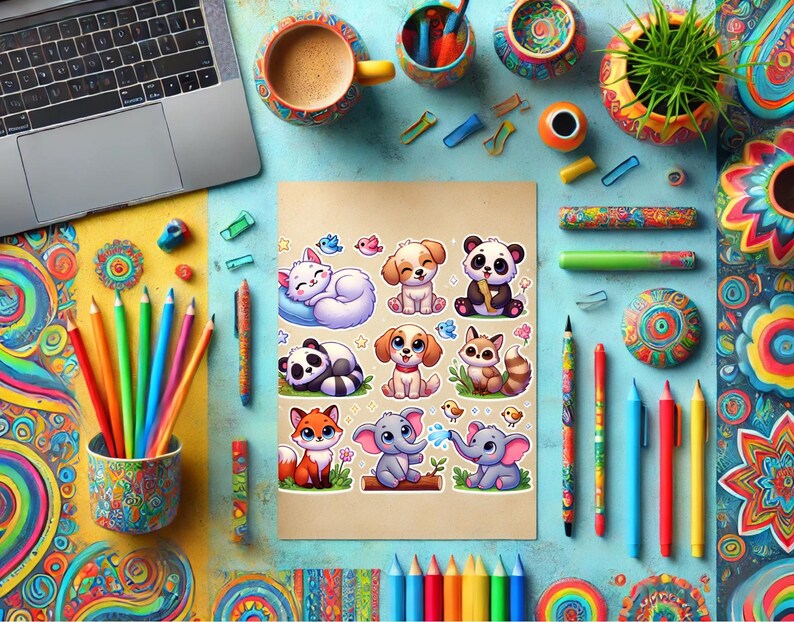 Animal Sticker Pack, Cute Animal Stickers, Animal Label Bundle, Animal ...