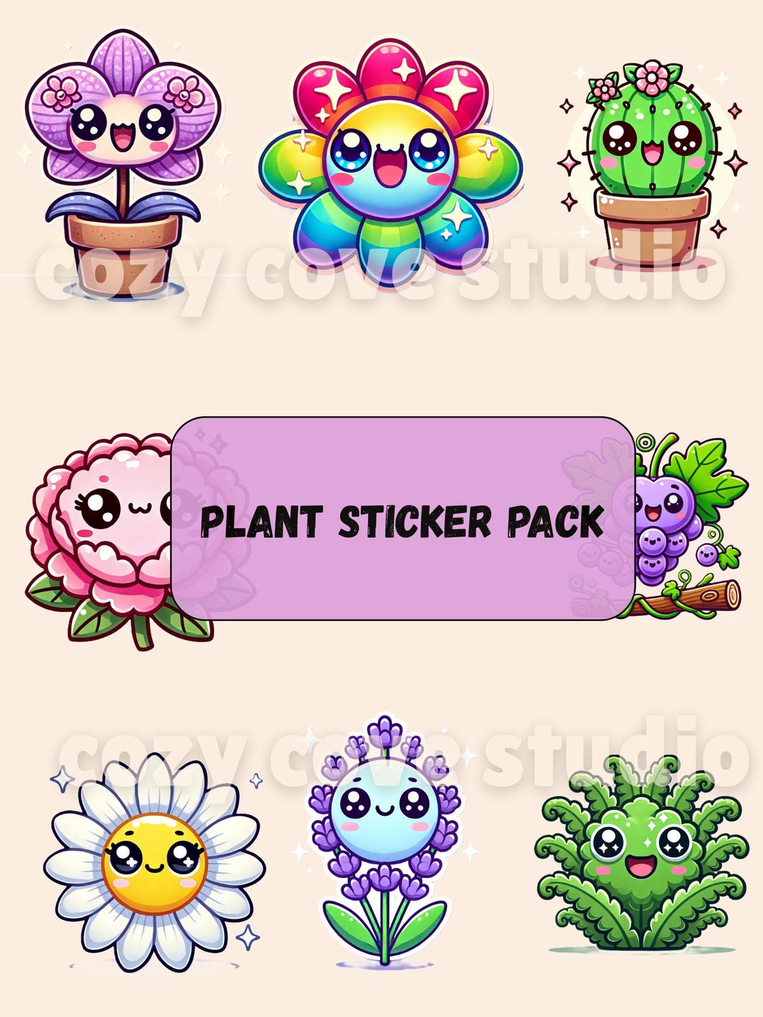 Kawaii Sticker Bundle | Cute Pastel Stickers | Digital Download ...