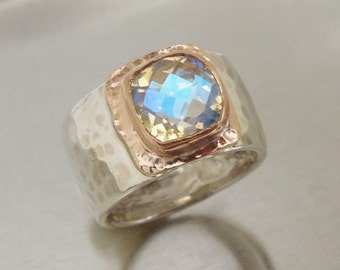 Rainbow Quartz Ring | Etsy