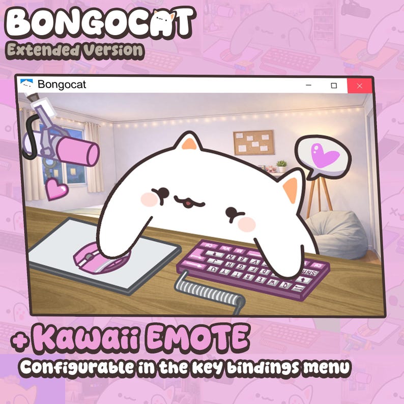 Bongocat Extended - Pinkworld Pack | Customizable Virtual Camera for ...