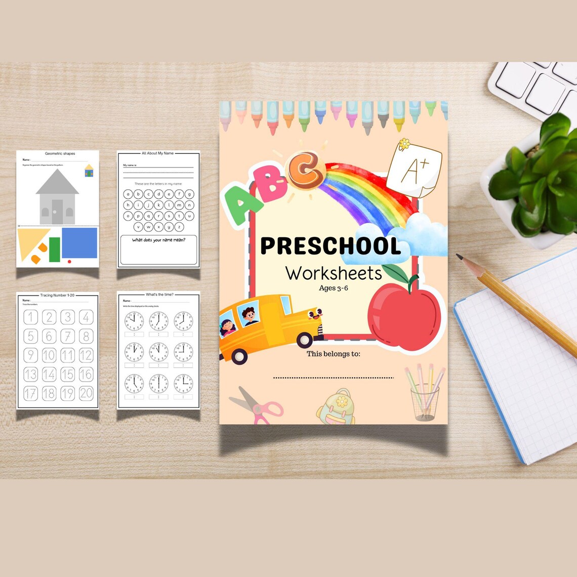 Preschool Activity Sheets, Printable Activity Sheets for Ages 3-6, Pre ...