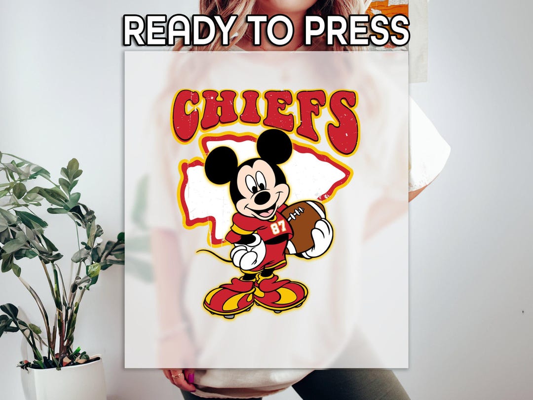 Chiefs Mickey Mouse Ready to Press DTF, Disney Chiefs Print, Heat DTF ...