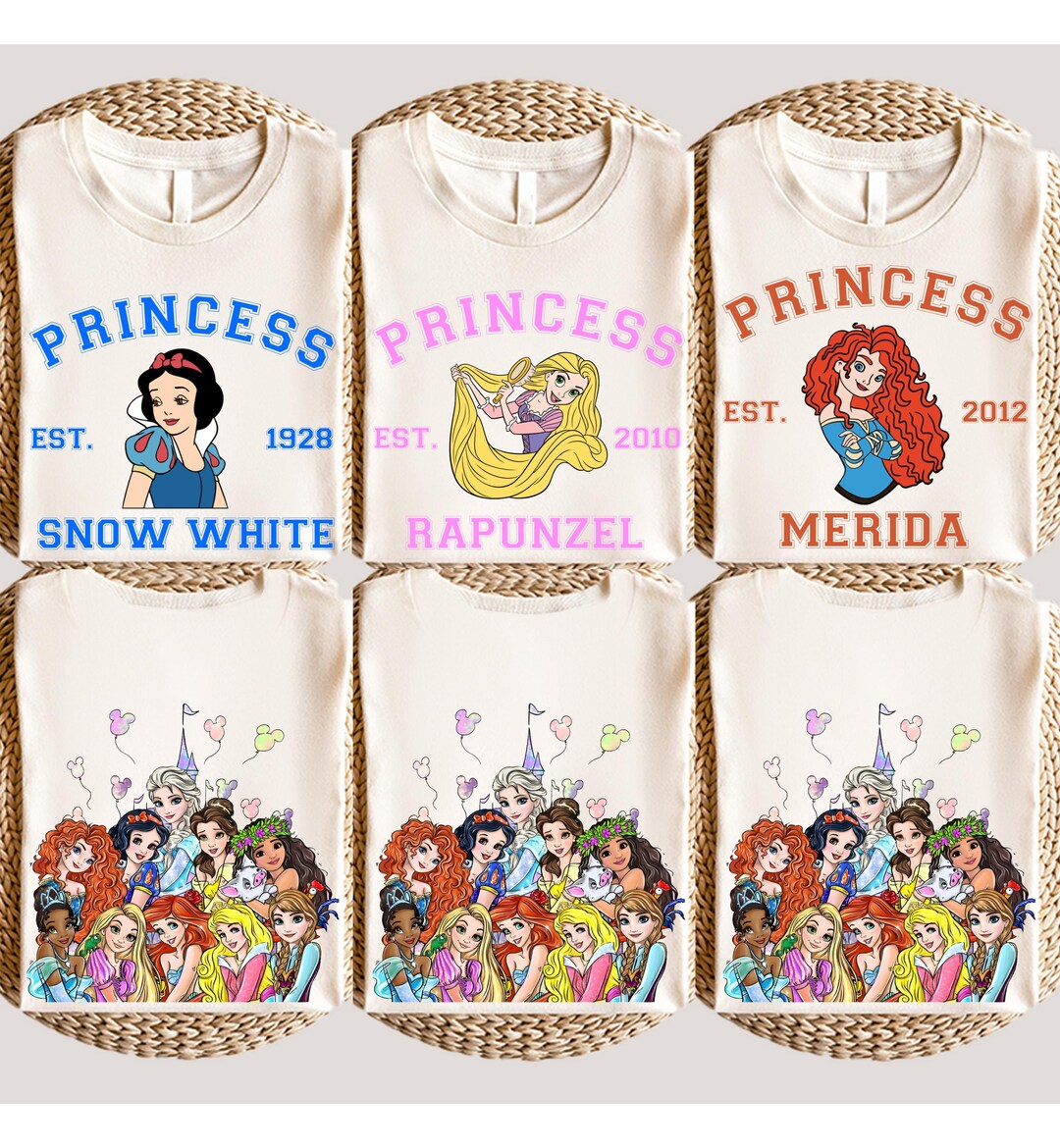 Custom Disney Princesses T-shirt, Personalized Tee, Princess Gift ...
