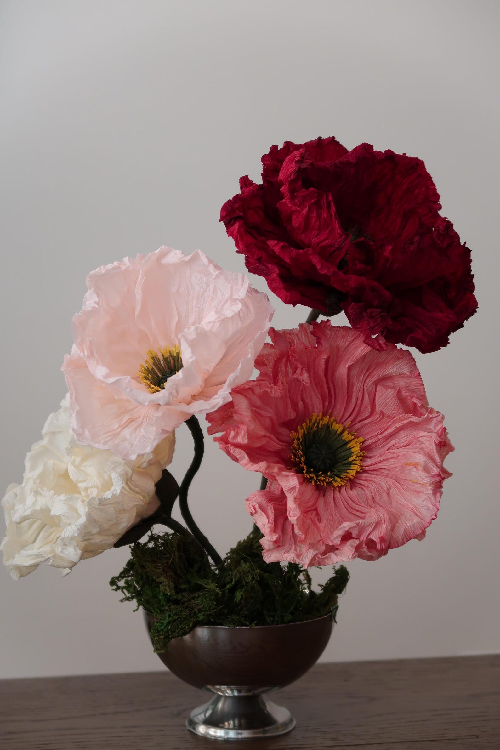 Paper Poppies | Individual Handmade Poppy Flower, Made of Italian Crepe ...