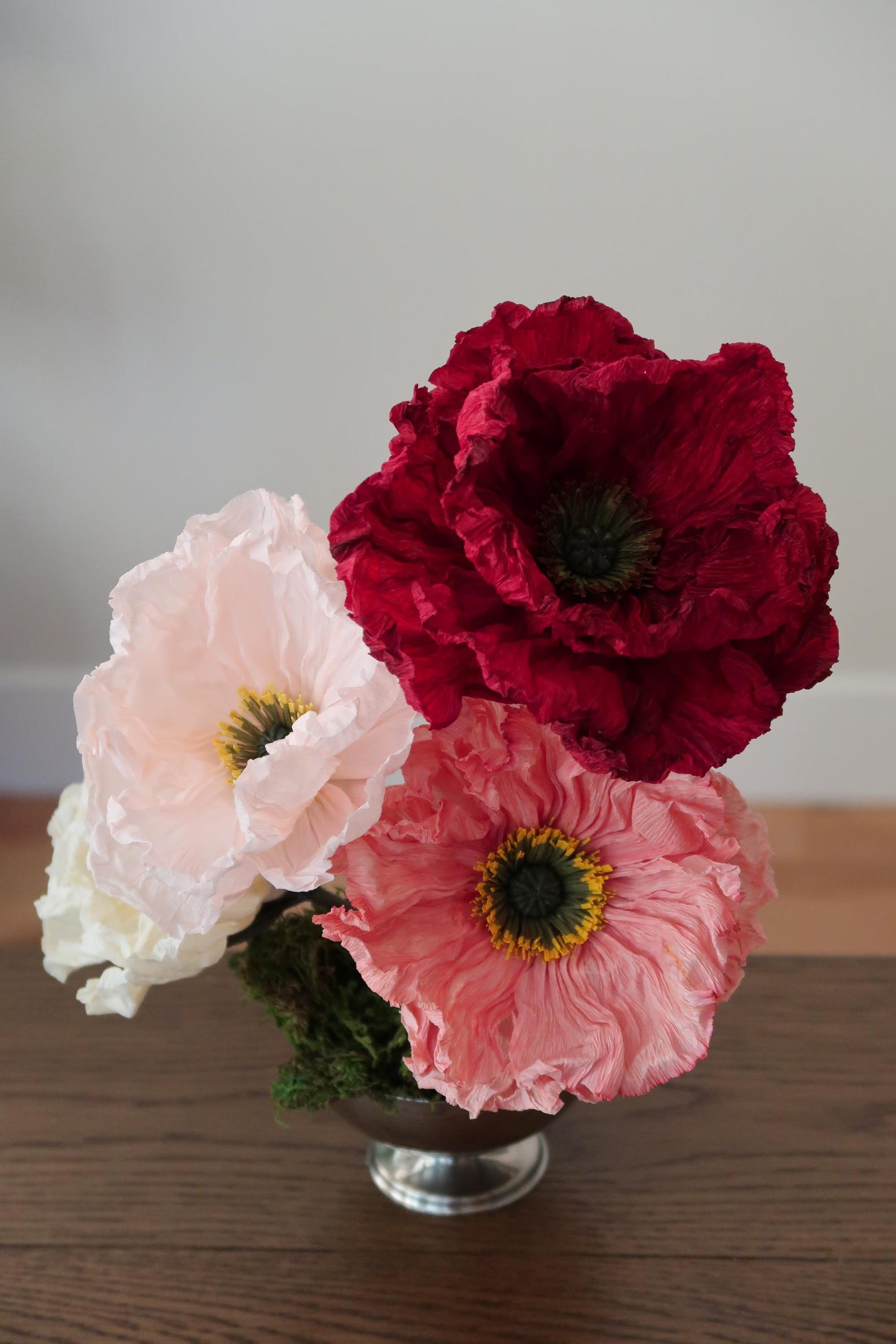 Paper Poppies | Individual Handmade Poppy Flower, Made of Italian Crepe ...