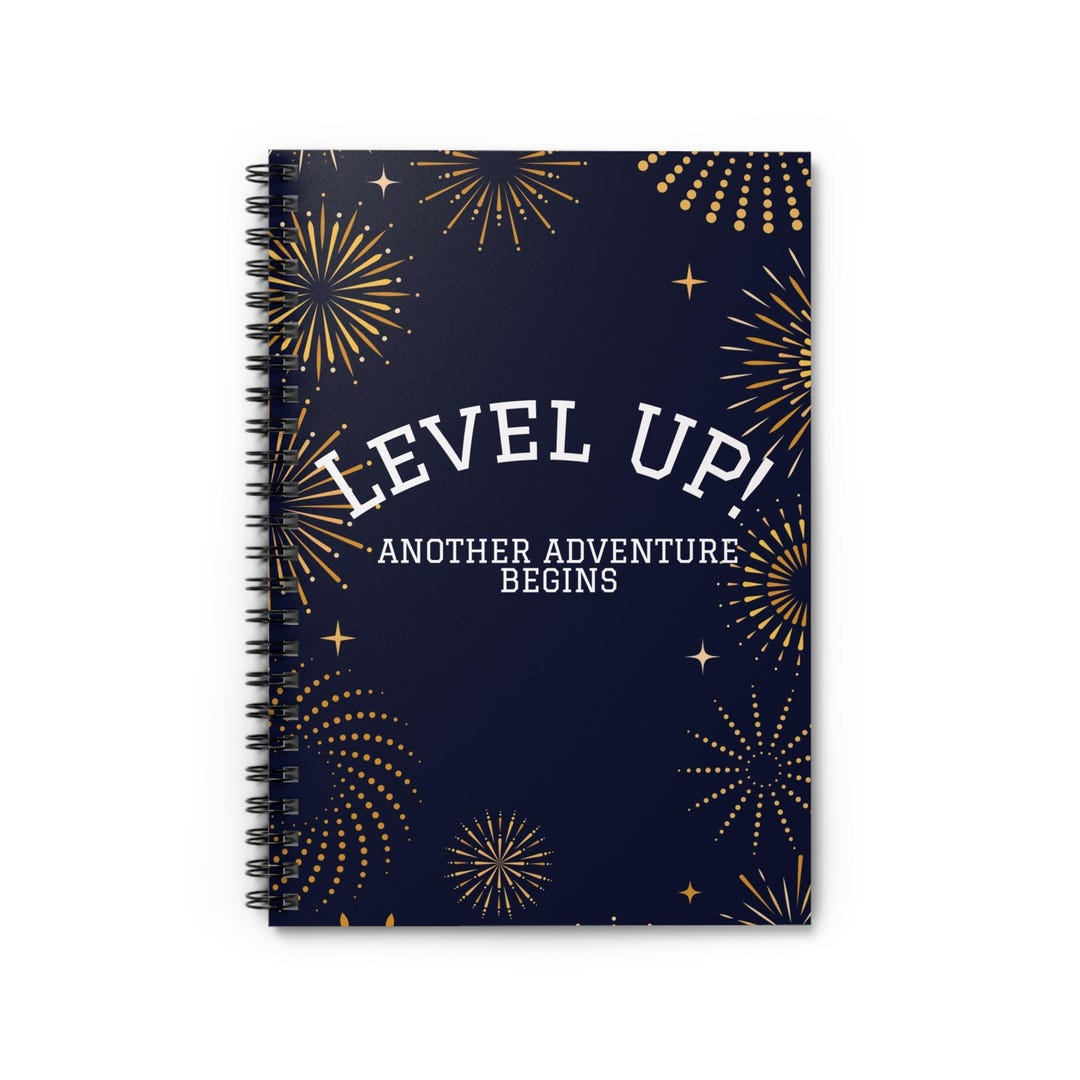 Level up Spiral Notebook - Perfect for Adventures and Celebrations ...