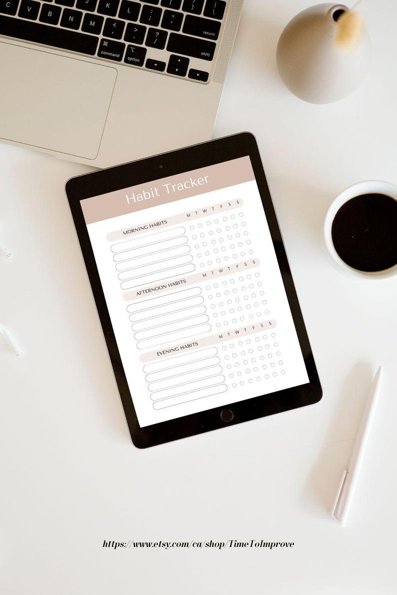 Daily Habit Tracker , Morning, Afternoon and Evening Routine Planner ...
