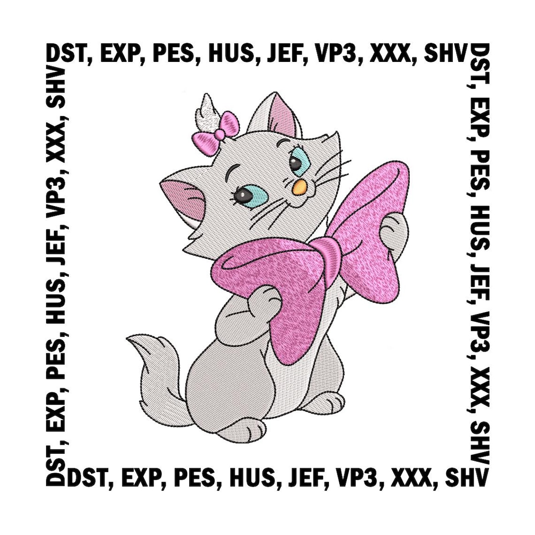 Kitten Marie Embroidery Design, Cat Embroidery Files - 6 Sizes, Digital ...
