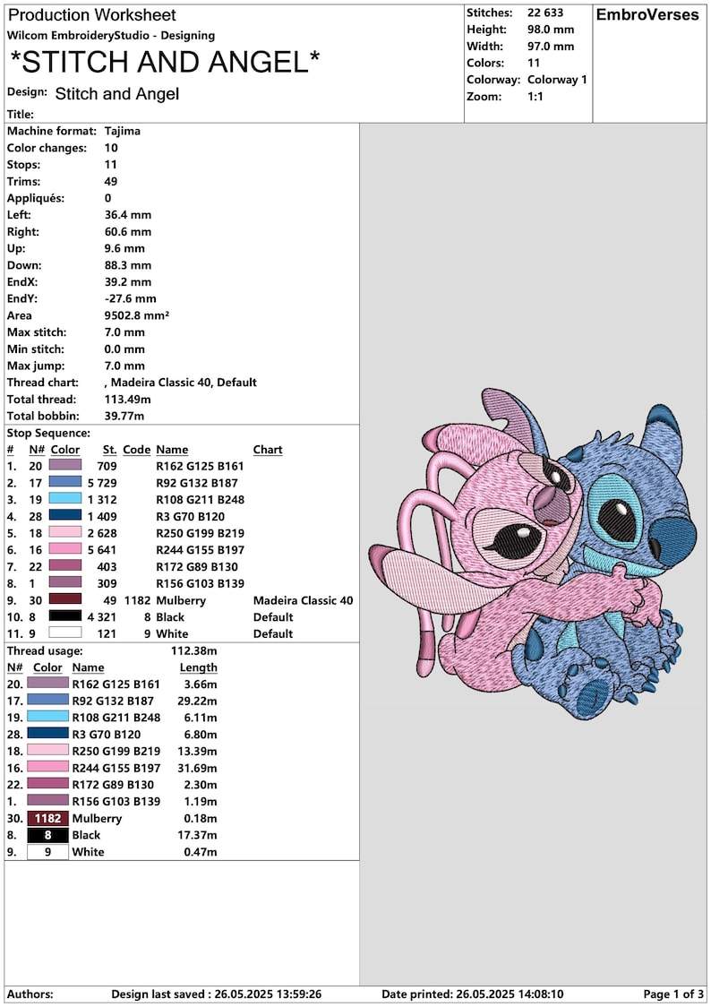 Stitch & Angel Embroidery Designs – Disney Couple, 23 Sizes (digital ...