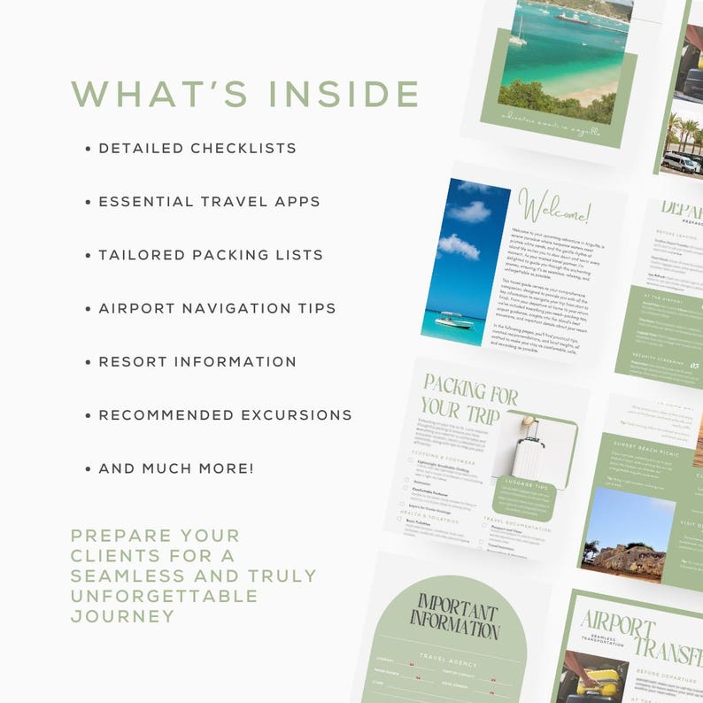 Anguilla Travel Blueprint | Beautifully Designed Canva Template for ...