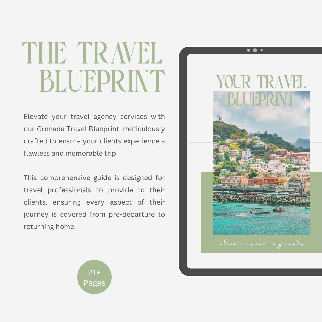 Grenada Travel Blueprint | Beautifully Designed Canva Template for ...