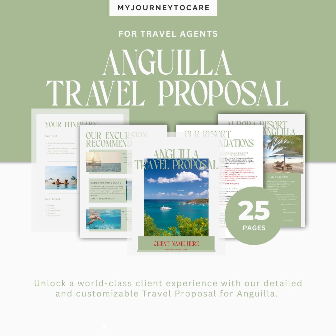 Anguilla Travel Proposal Template: Customizable Canva Guide (digital ...
