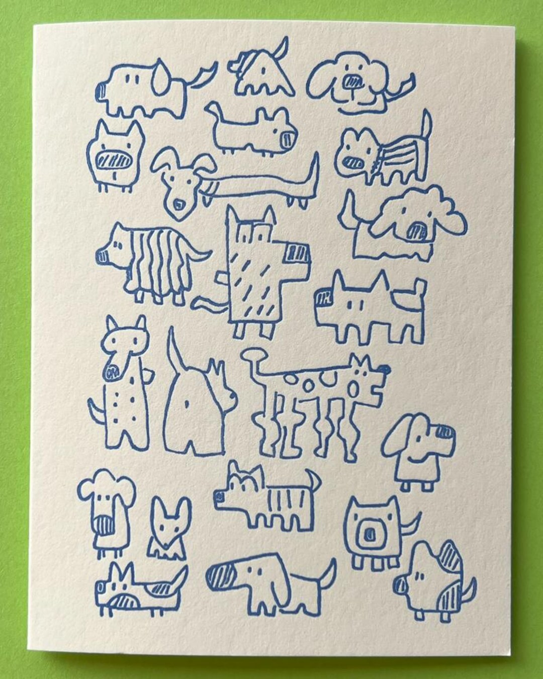 Dog Reunion Letterpress Card - Etsy
