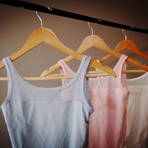 Professional Mesh Panel Tank Dance Leotard – Breathable, Double-layered ...