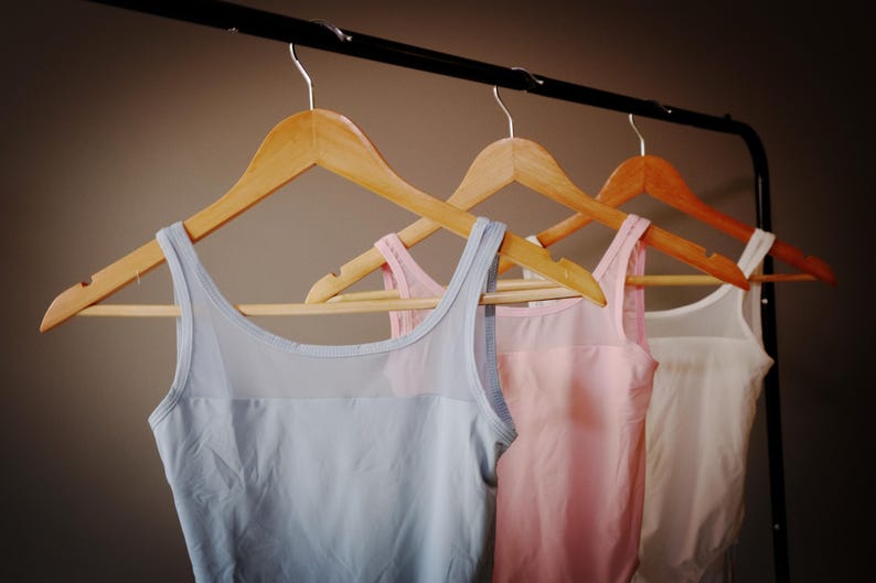 Professional Mesh Panel Tank Dance Leotard – Breathable, Double-layered ...