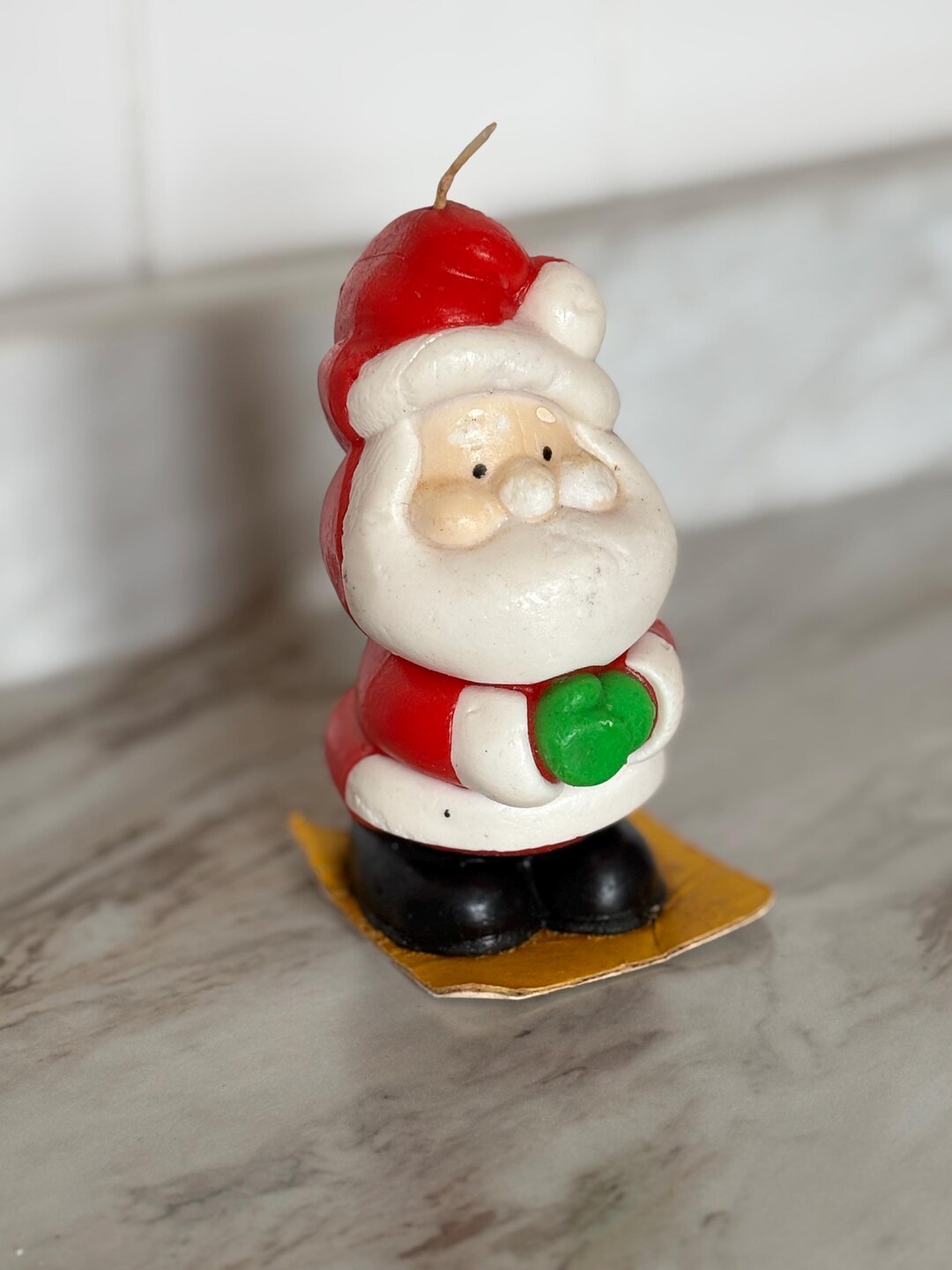 Vintage Wax Santa Clause Candle - Etsy