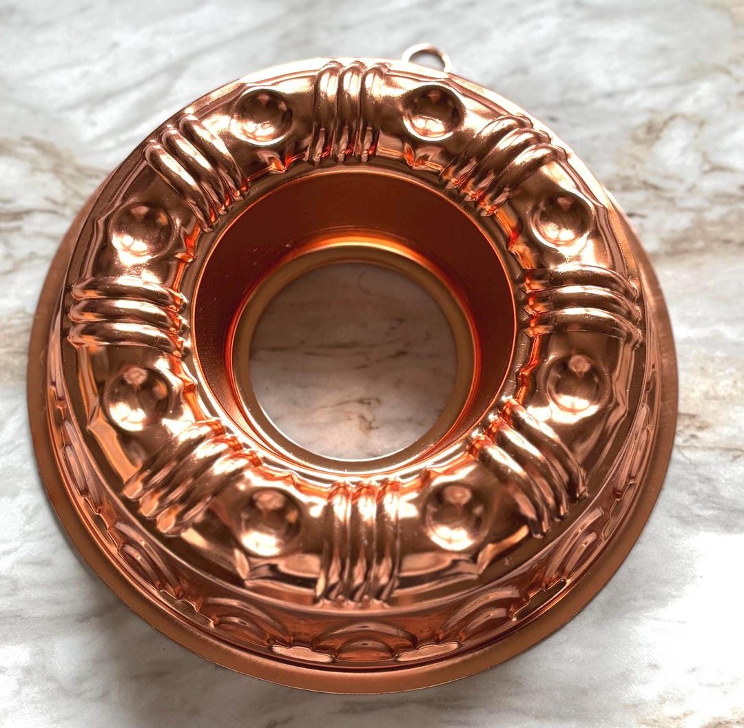 Vintage Round Copper Color Cake Mold - Etsy