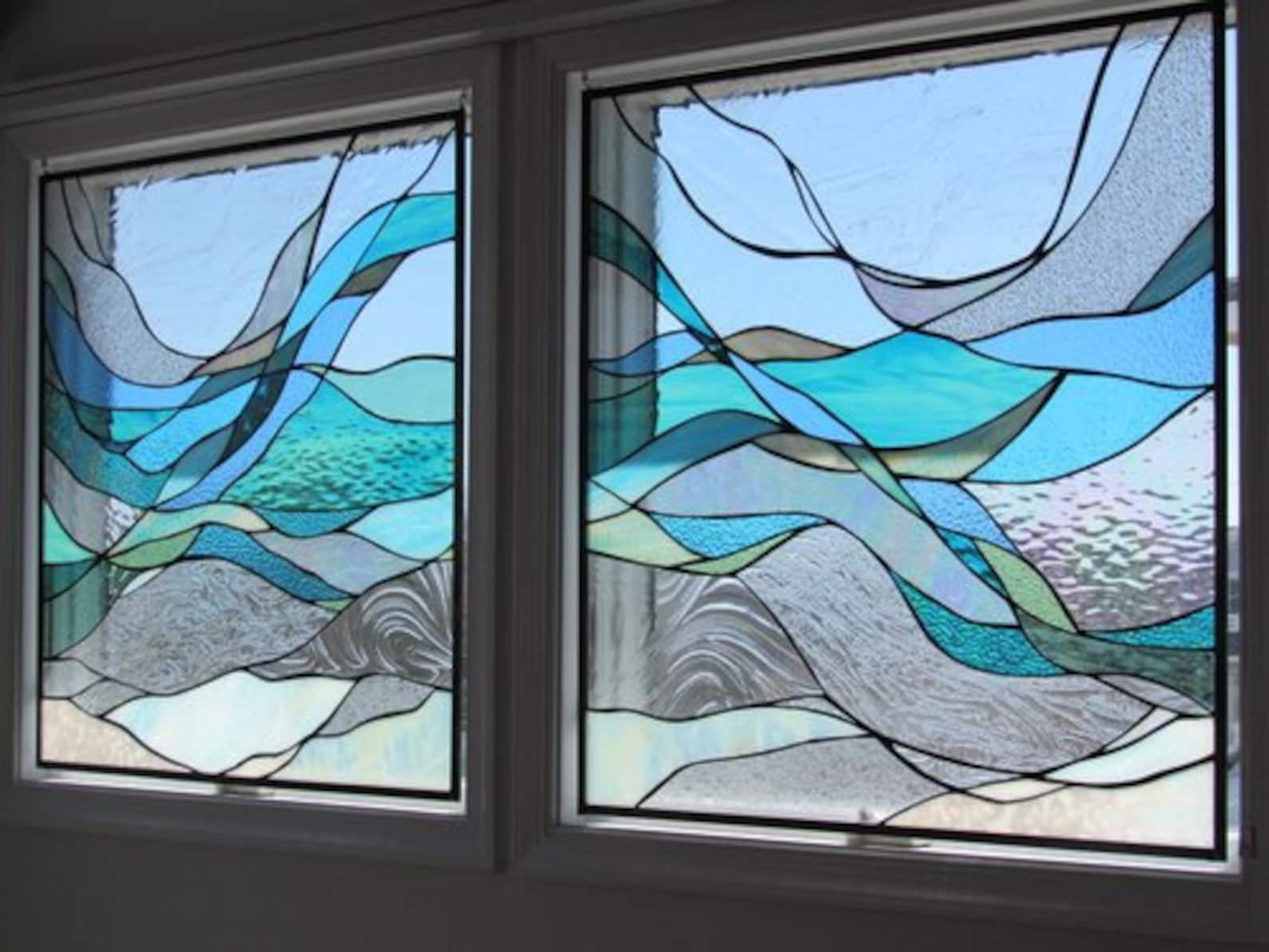 CUSTOM STAINED GLASS Deposit, Stained Glass Transom Window, Custom ...