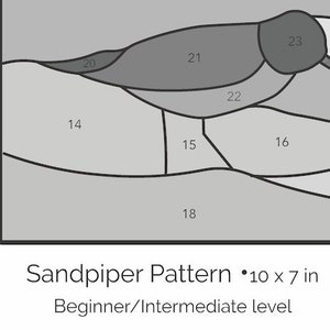 STAINED GLASS PATTERN, Sandpiper Stained Glass Pattern, Digital ...