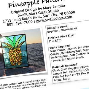 STAINED GLASS PATTERN, Pineapple Stained Glass Pattern, Digital ...