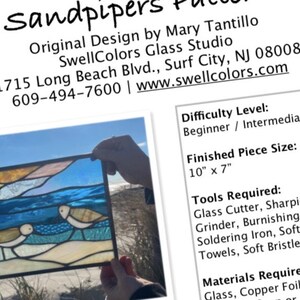 STAINED GLASS PATTERN, Sandpiper Stained Glass Pattern, Digital ...