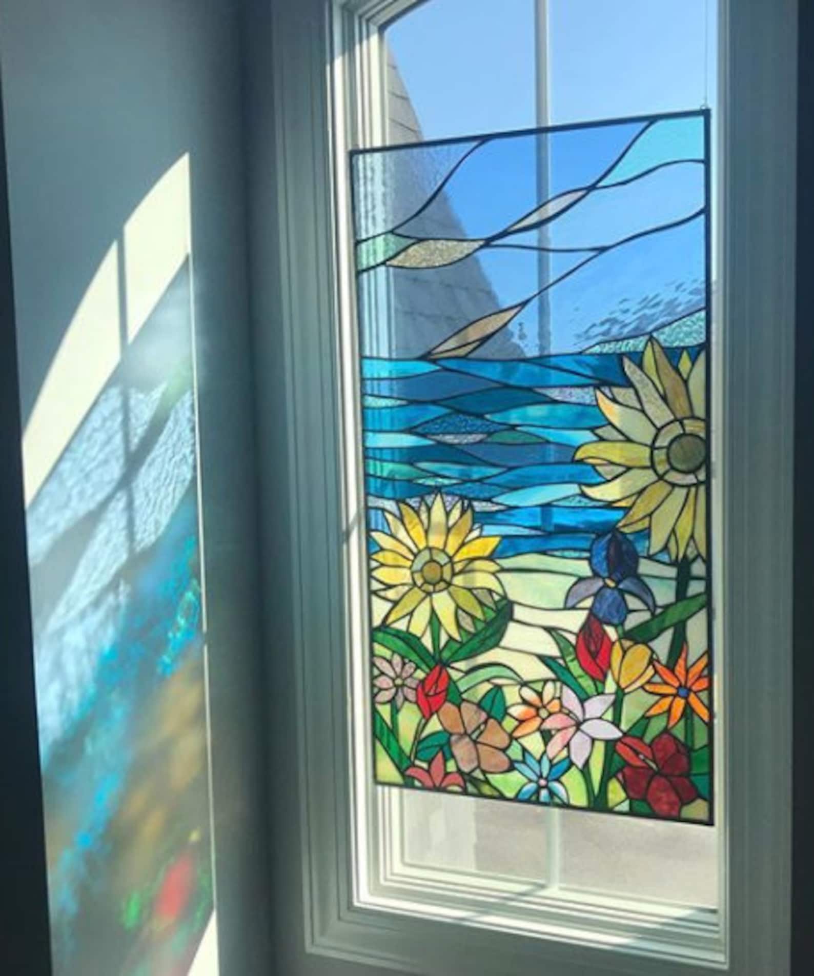 CUSTOM STAINED GLASS Deposit, Stained Glass Transom Window, Custom ...