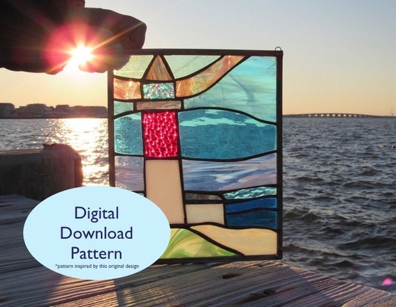 Ocean Lighthouse Stained Glass Patterns Stained Glass Lighthouse 12
