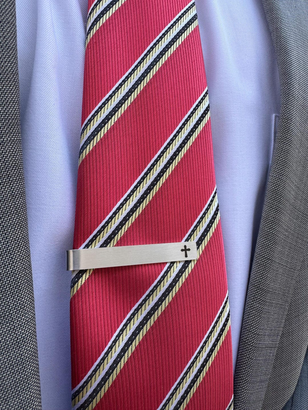 Cross Tie Bar Stainless Steel Christian Tie Clip Religious Gift for Men ...