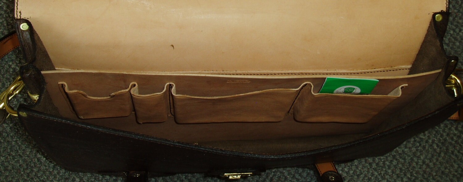 Handmade American Bison Leather Briefcase - Etsy