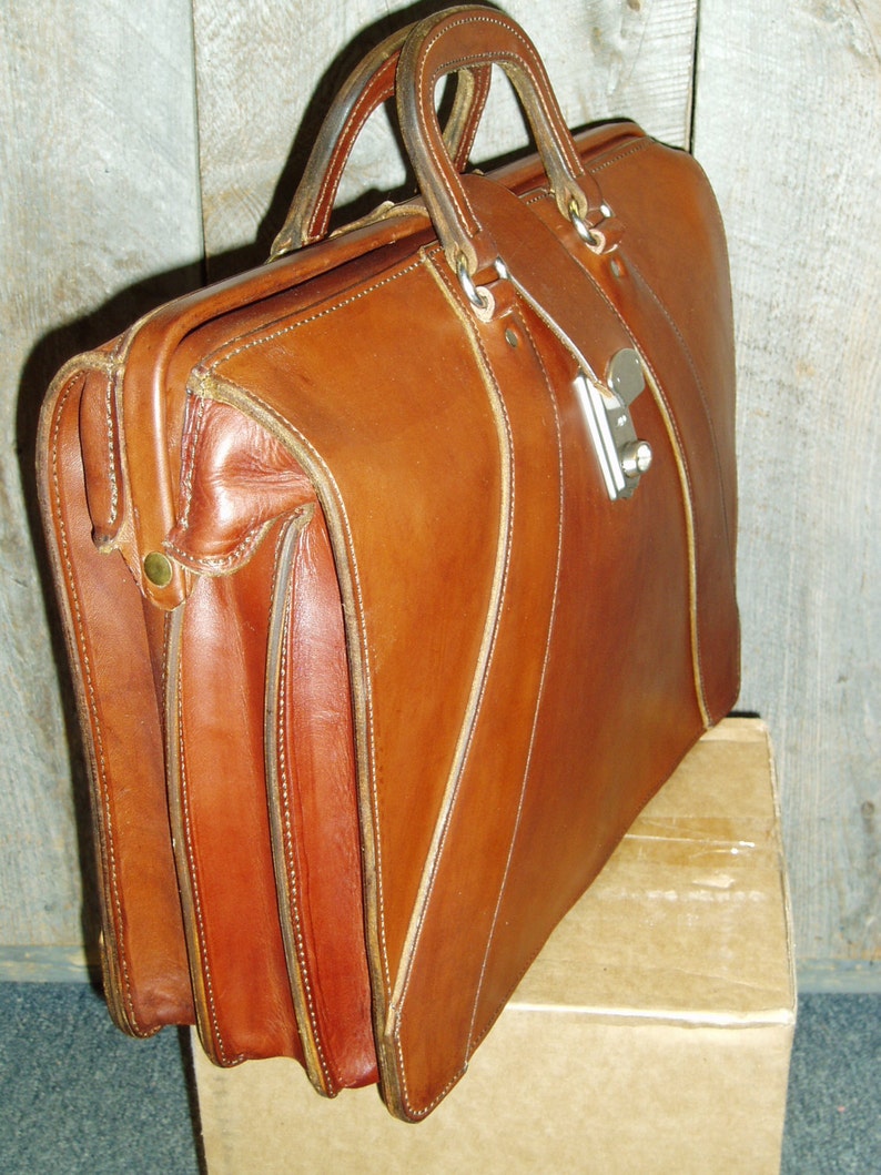 Handmade Bridle Leather Valise Style Briefcase - Etsy