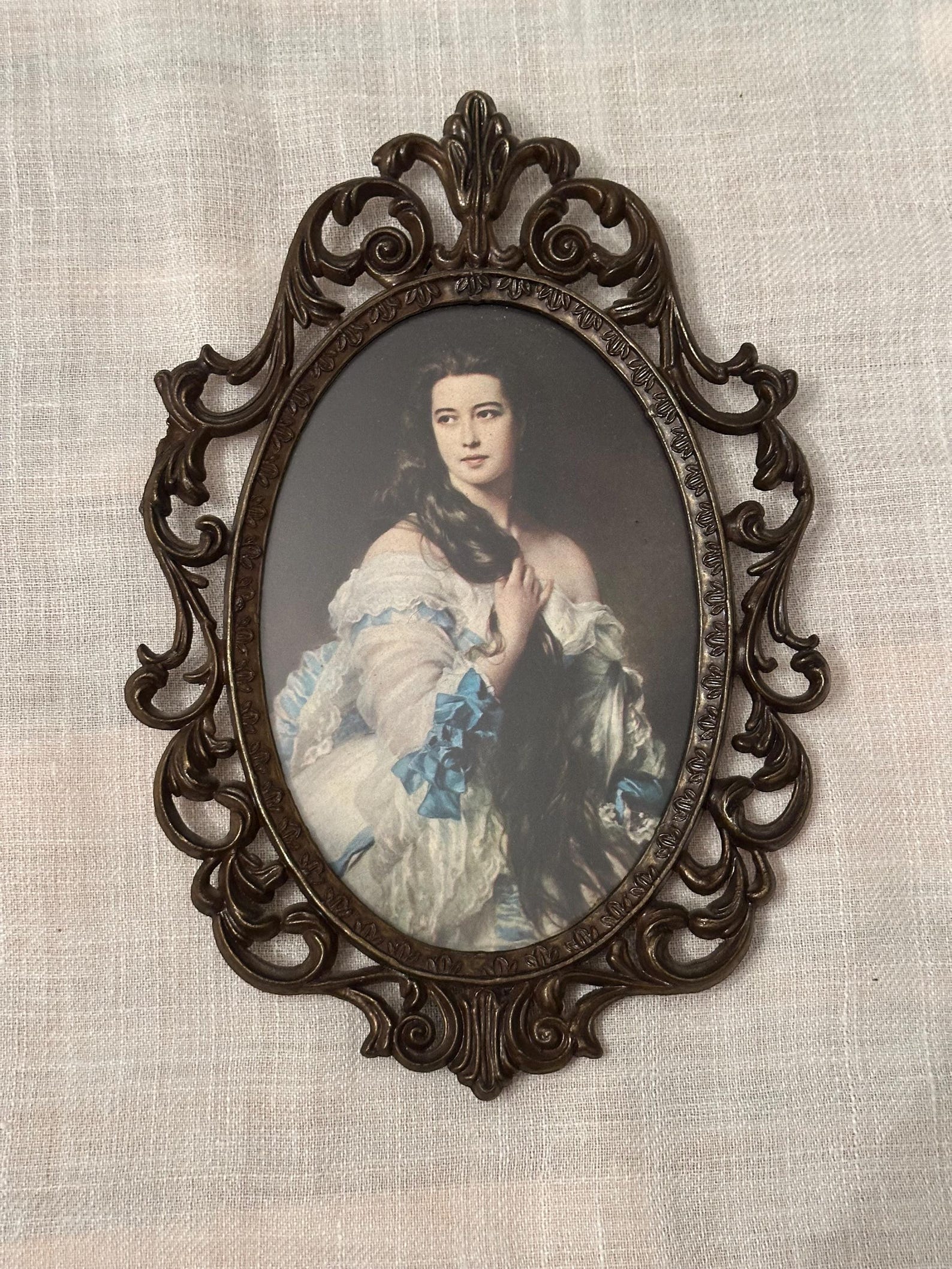 Vintage Brass Picture Frame: Rococo Portrait, Handcrafted in Italy - Etsy