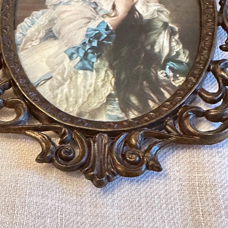 Vintage Brass Picture Frame: Rococo Portrait, Handcrafted in Italy - Etsy