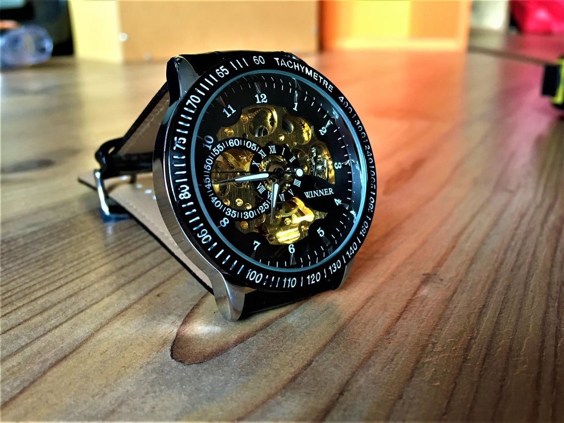 Engraved Watch Personalized Watch Skeleton Watch Wedding | Etsy