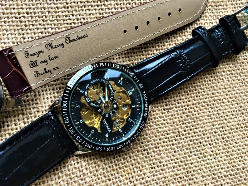 Engraved Watch, Personalized Watch, Skeleton Watch, Wedding Watches ...