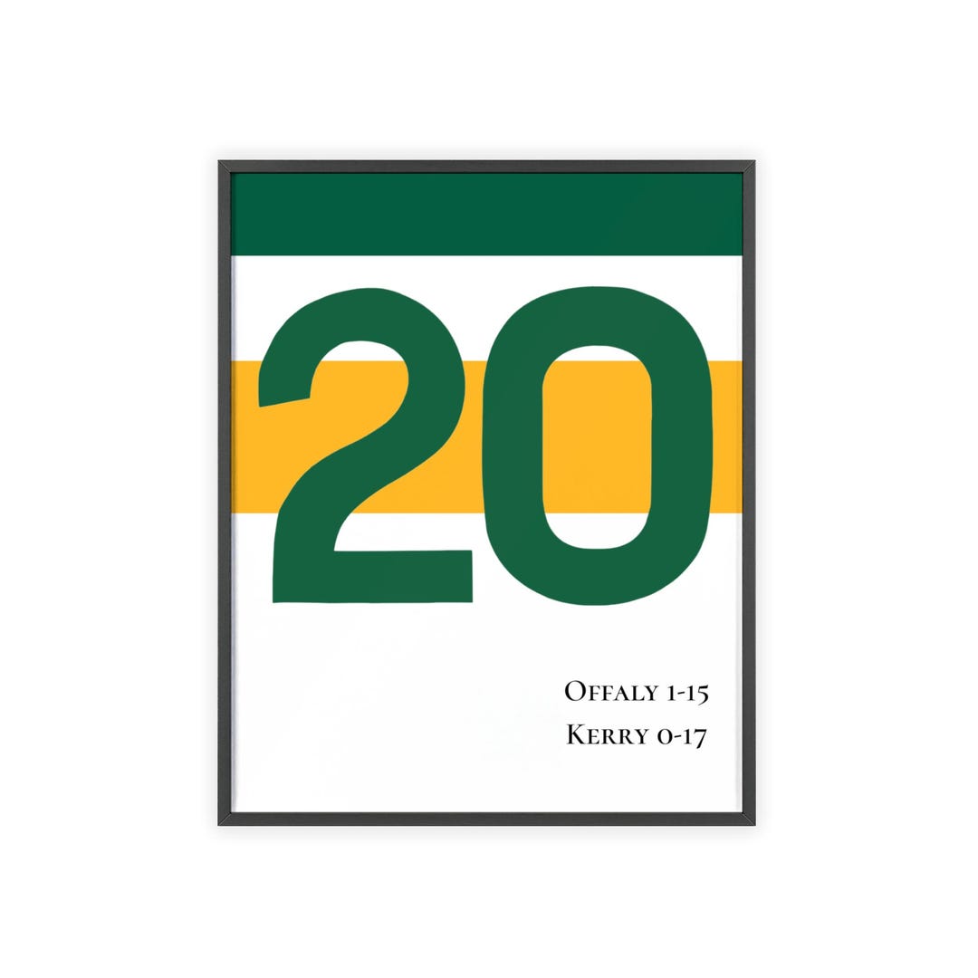 Darby Number 20 Framed Poster | Offaly 1982 All-ireland Final Wall Art ...