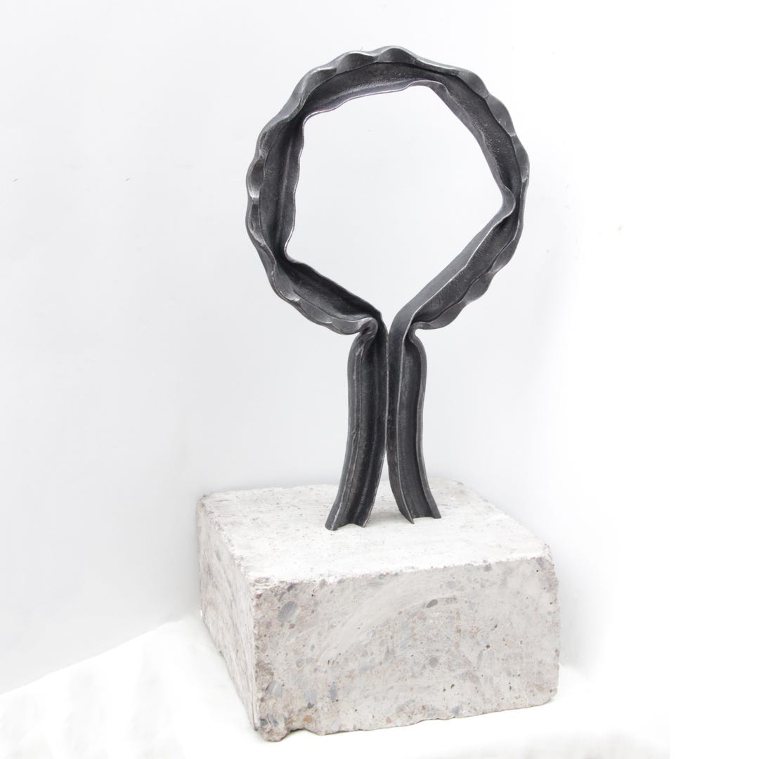 Hand-forged Iron (railroad Track) Sculpture for Home and Office ...