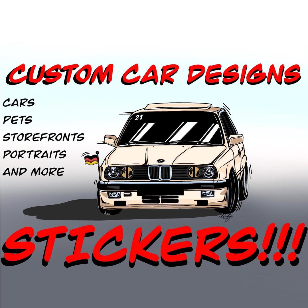 Custom Car Design Stickers! - Personalized Glossy Vinyl Stickers of ...
