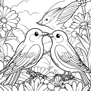 50 Cute Bird Art Coloring Pages – Fun and Relaxing Printable for Kids ...