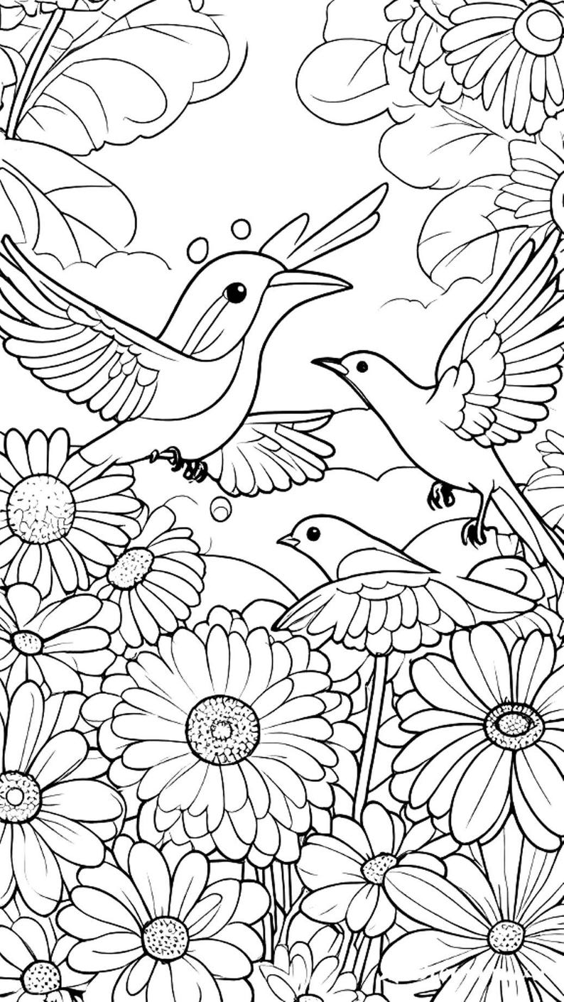 50 Cute Bird Art Coloring Pages – Fun and Relaxing Printable for Kids ...