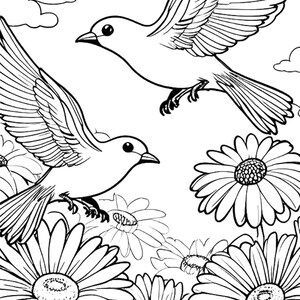 50 Cute Bird Art Coloring Pages – Fun and Relaxing Printable for Kids ...