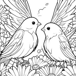 50 Cute Bird Art Coloring Pages – Fun and Relaxing Printable for Kids ...