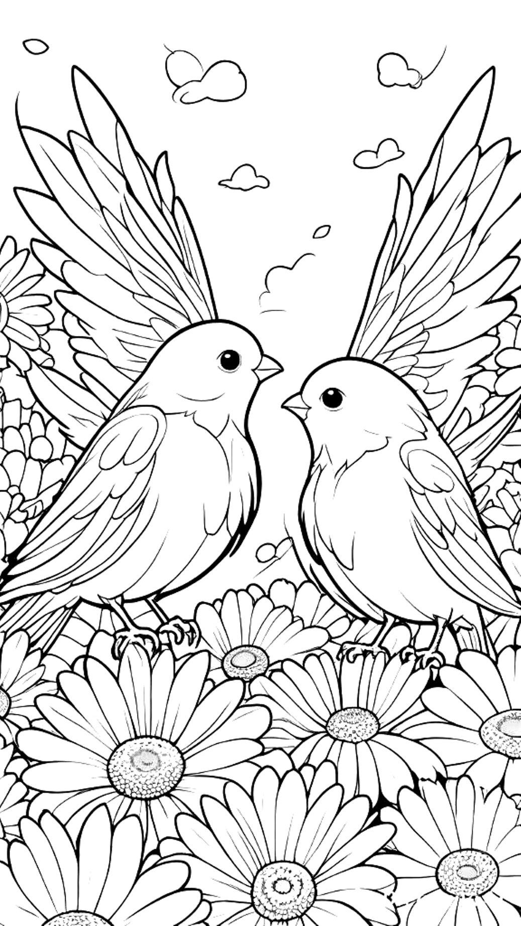 50 Cute Bird Art Coloring Pages – Fun and Relaxing Printable for Kids ...
