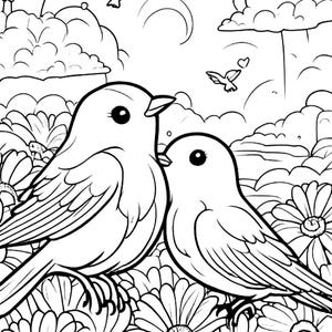 50 Cute Bird Art Coloring Pages – Fun and Relaxing Printable for Kids ...