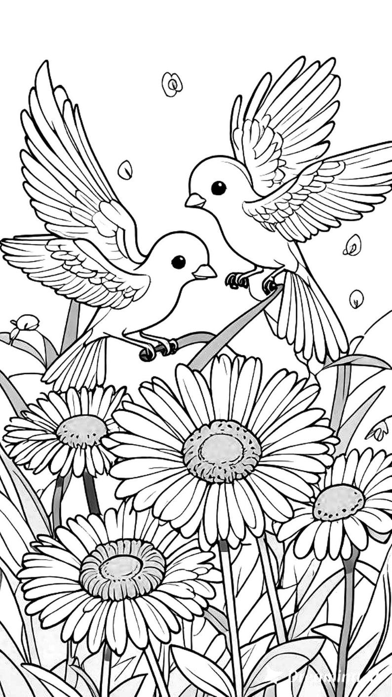 50 Cute Bird Art Coloring Pages – Fun and Relaxing Printable for Kids ...