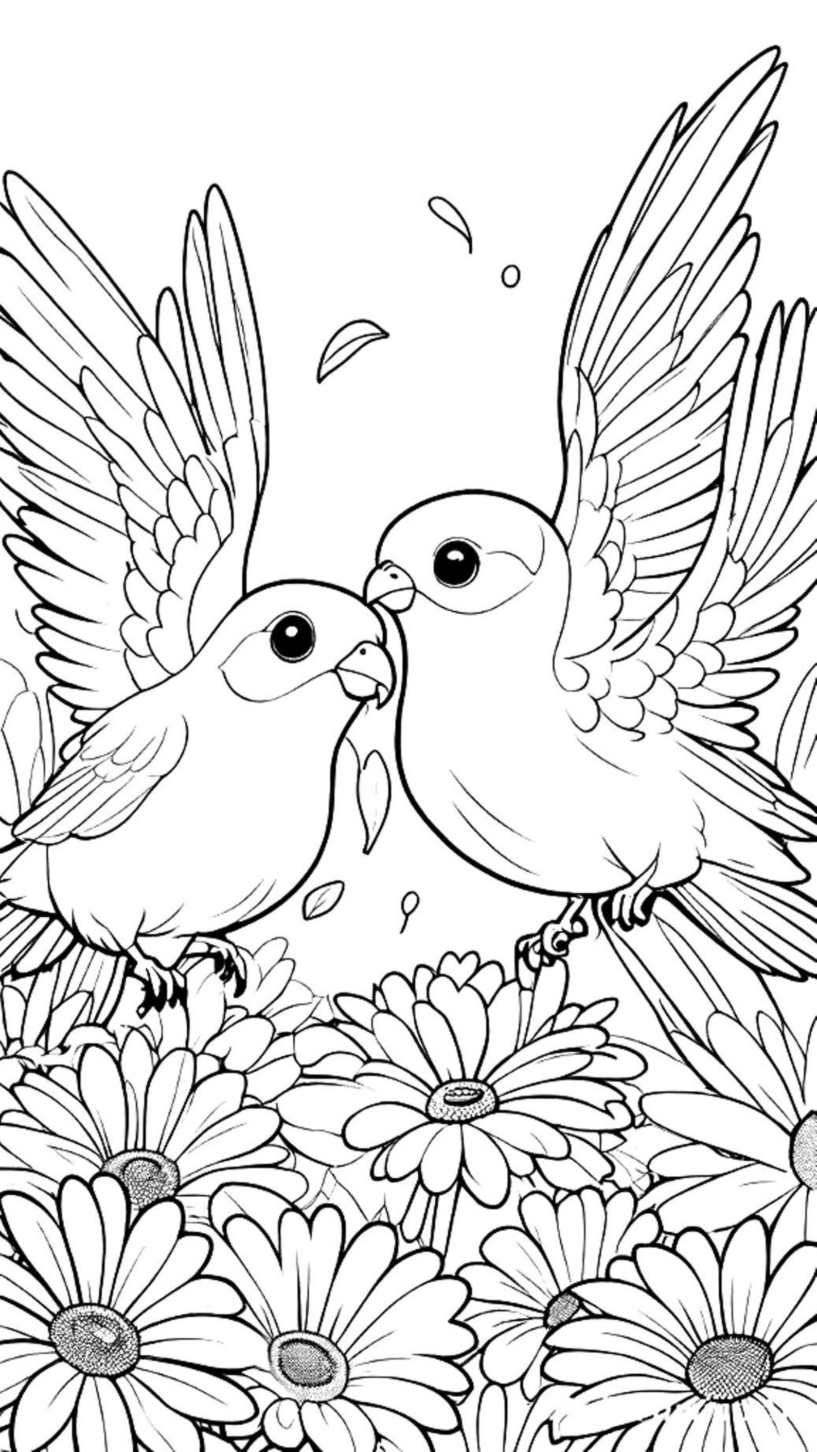 50 Cute Bird Art Coloring Pages – Fun and Relaxing Printable for Kids ...