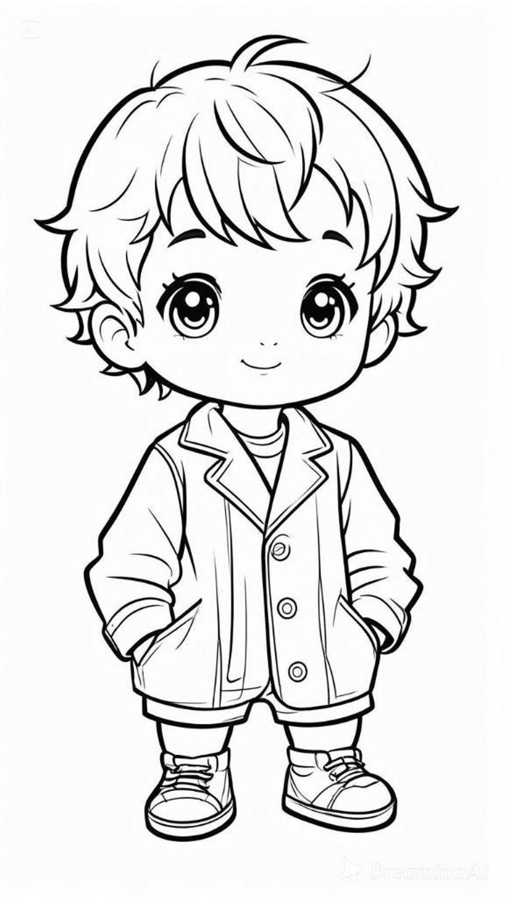 Printable Coloring Pages 50 Sheets Cute Boys Art Coloring Pages – Fun ...