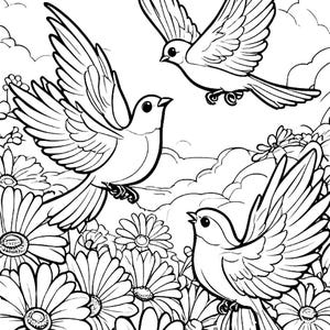 50 Cute Bird Art Coloring Pages – Fun and Relaxing Printable for Kids ...