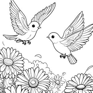50 Cute Bird Art Coloring Pages – Fun and Relaxing Printable for Kids ...