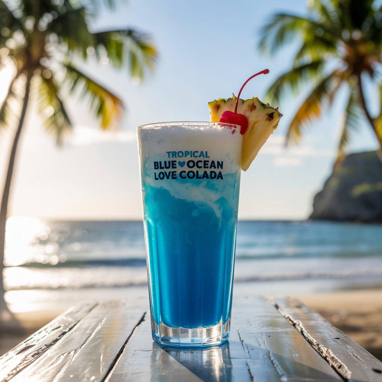 Tropical Blueberry Coconut Colada Recipe: Candy Garnish Download. - Etsy